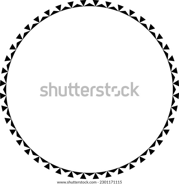Circle Frame Round Border Shape Icon Stock Vector (Royalty Free ...