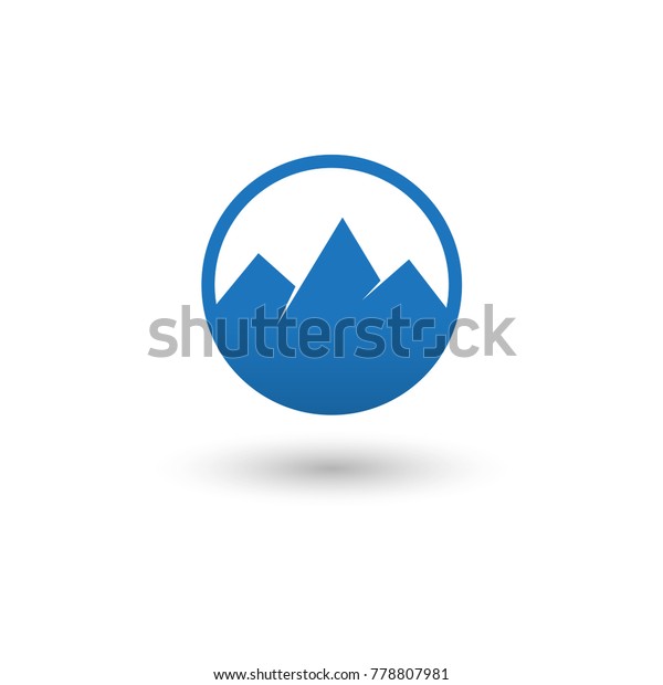 Circle Mountain Logo Icon Vector Illustration Stock Vector (Royalty ...