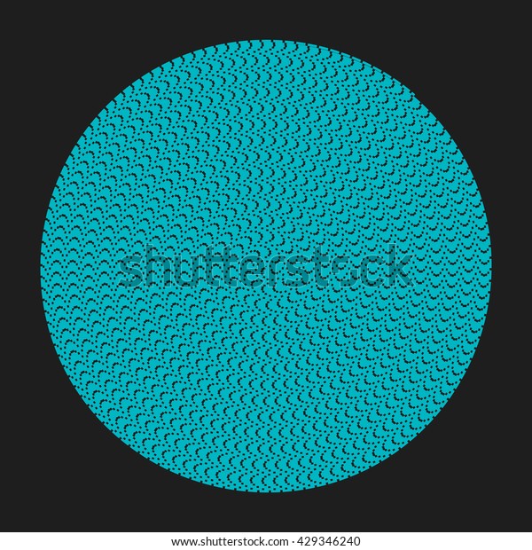 Circle Pixel Pattern Spiral Dots Stock Vector (Royalty Free) 429346240 ...