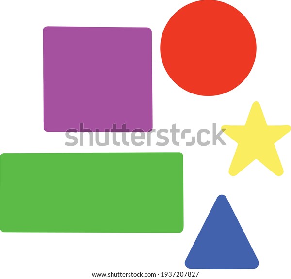 Circle Star Rectangle Square Triangle Shapes Stock Vector (Royalty Free ...