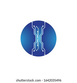 Circuit Circle Icontechnology Logo Design Template Stock Vector (Royalty Free) 1642035496 ...