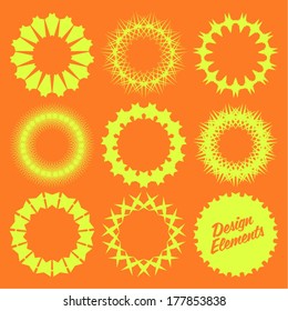 Circular Design Elements Stock Vector (Royalty Free) 177853865 ...