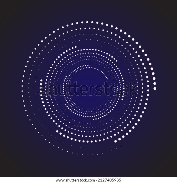 Circular Dot Frame Circle Border Effect Stock Vector (Royalty Free ...