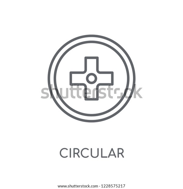Circular Intersection Sign Linear Icon Modern Stock Vector (Royalty Free) 1228575217 | Shutterstock