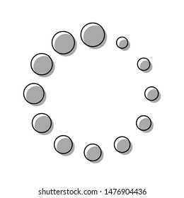 Circular Loading Sign Black Line Icon Stock Vector (Royalty Free ...