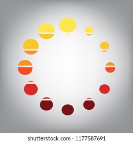 Circular Loading Sign Vector Horizontally Sliced Stock Vector (Royalty ...