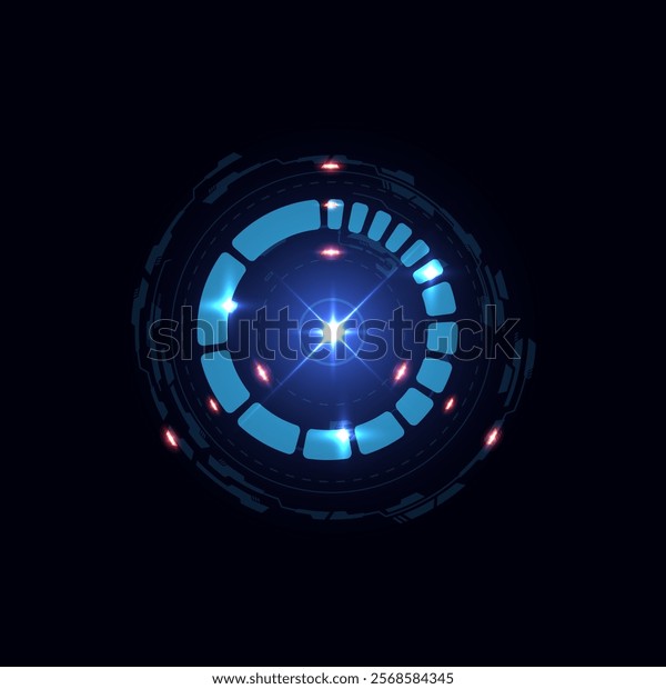 Circular Loading Vector Illustration Digital Hud Stock Vector (Royalty ...