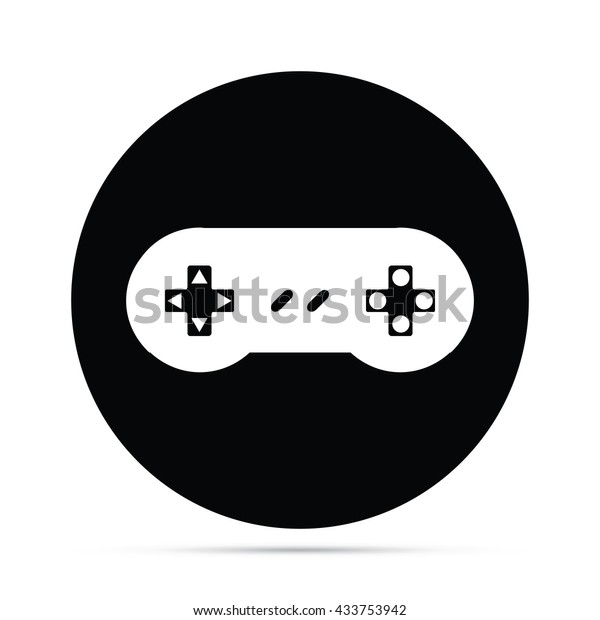 Circular Video Game Controller Icon Stock Vector (Royalty Free ...