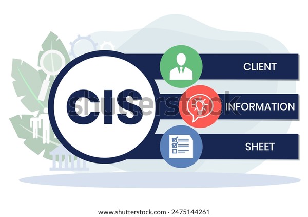 Cis Client Information Sheet Acronym Concept Stock Vector (Royalty Free ...