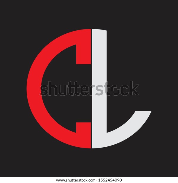 Cl Initial Logo Design Monogram Isolated Stock Vector (Royalty Free ...