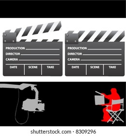 Clapboard Director Vector Stock Vector (Royalty Free) 8309296 ...