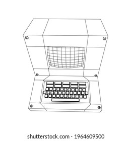 Classic Retro Perconal Computer Programming Code Stock Vector (Royalty ...