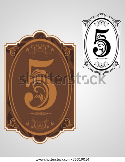 Classical Numbering Design Element Stock Vector (Royalty Free) 85319014 ...