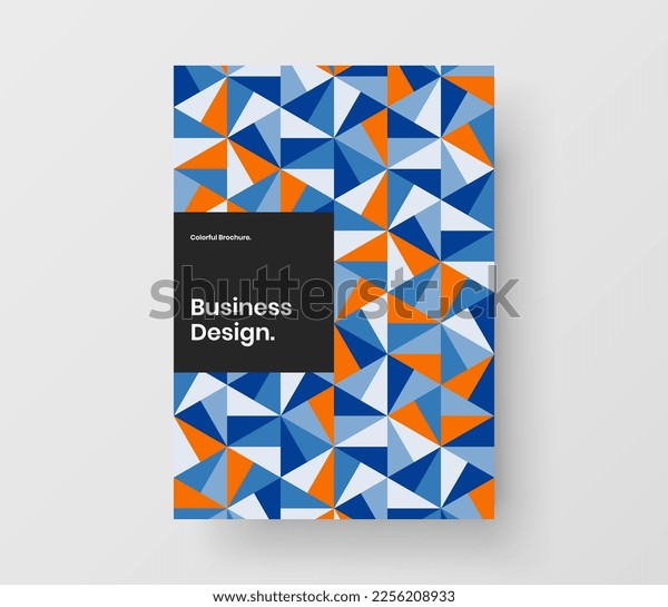 Clean Pamphlet Design Vector Layout Vivid Stock Vector (Royalty Free ...