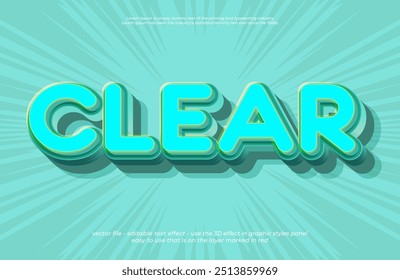 Clear Text Effect Editable Template Modern Stock Vector (Royalty Free ...