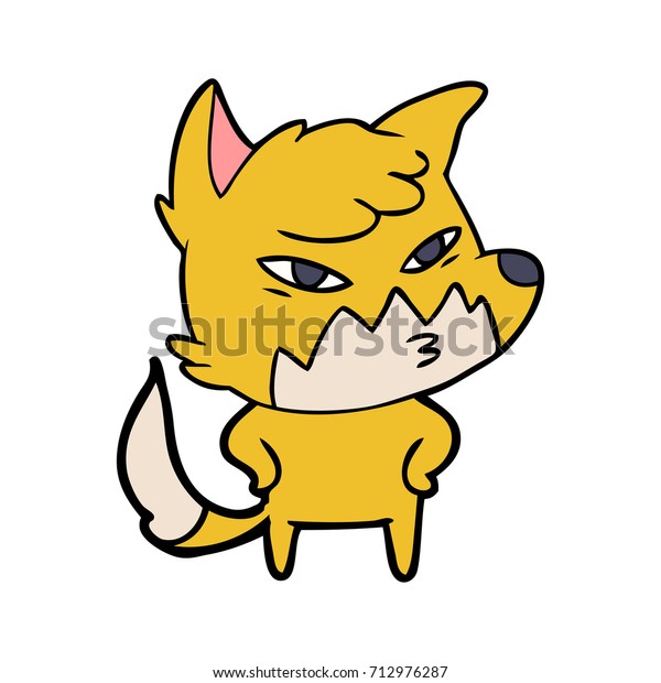 Clever Cartoon Fox Stock Vector (Royalty Free) 712976287 | Shutterstock