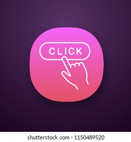 Like Button Click App Icon Uiux Stock Vector (Royalty Free) 1154994775 | Shutterstock