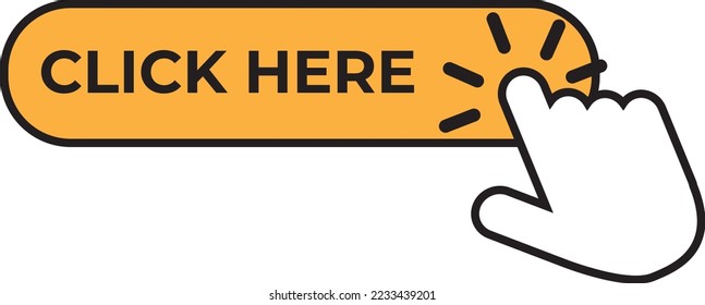 Click Here Button Hand Clicking Icon Stock Vector (Royalty Free) 2233439201 | Shutterstock