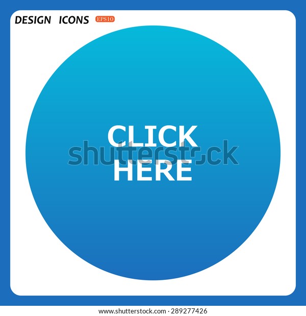 Click Here Icon Vector Flat Design Stock Vector (Royalty Free ...