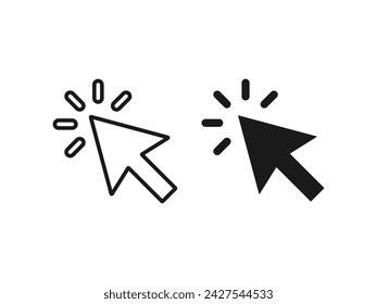 Click Icon Set Pointer Arrow Cursor Stock Vector (Royalty Free) 2427544533 | Shutterstock