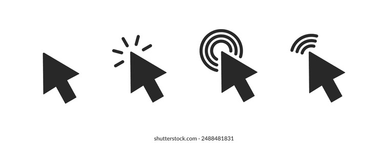 Click Icon Set Pointer Arrow Icon Stock Vector (Royalty Free) 2473747207 | Shutterstock