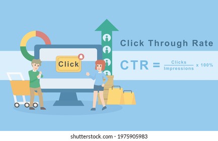 Click Through Rate Ctr Formulause Measure Stock Vector (Royalty Free ...