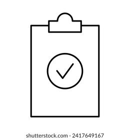 Clipboard Document Check Mark Vector Illustration Stock Vector (Royalty ...
