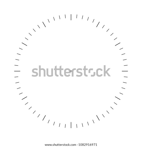 Clock Face Measuring Circle Scale Measuring Stock Vector (Royalty Free ...