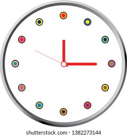 Creative Clock Design Modern Colorful Stock Vector (Royalty Free ...