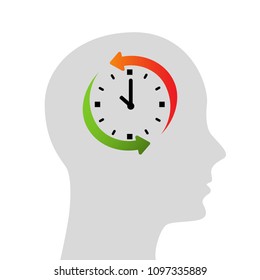 Сlock Face Head Day Planning Free Stock Vector (Royalty Free ...