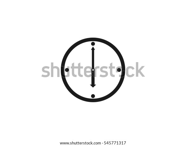 Clock Icon 6 Oclock Vector Illustration Stock Vector (Royalty Free ...