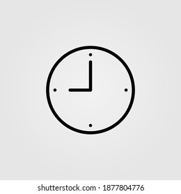 Clock Icon Simple Wall Clock Vector Stock Vector (Royalty Free ...