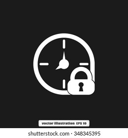 Clock Time Locked Icon Stock Vector (Royalty Free) 1036664620 ...