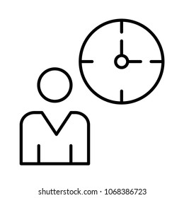 Clock Profile Schedule Stock Vector (Royalty Free) 1068386723 ...