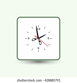 Clock Icon White Background Vector Illustration Stock Vector (Royalty ...