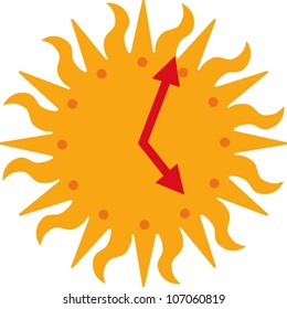 Figure Holds Back Hand Clock Stock Vector (Royalty Free) 113114068 ...