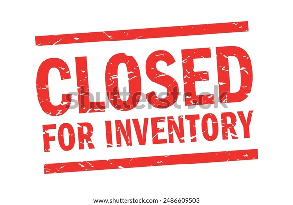 Closed Inventory Red Stamp Stock Vector (Royalty Free) 2486609503 ...