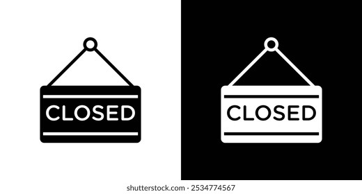 Closed Sign Icon Linear Logo Isolated Stock Vector (Royalty Free ...