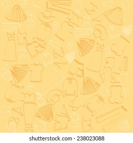 Clothes Vector Background Stock Vector (Royalty Free) 238023088 ...