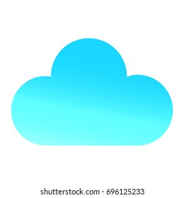 Blue Cloud Computing Silhouette Icon Stock Vector (Royalty Free ...