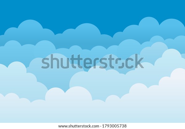 Cloud Background Sky Cartoon Pattern Abstract Stock Vector (Royalty ...