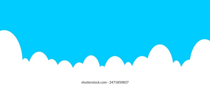 Simple Cloud Banner Border Divider Shape Stock Vector (Royalty Free ...