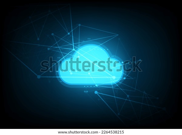 Cloud Computing Futuristic Polygon Wireframe Internet Stock Vector (Royalty Free) 2264538215 ...