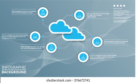 Cloud Computing Infographic Background Modern Style Stock Vector ...