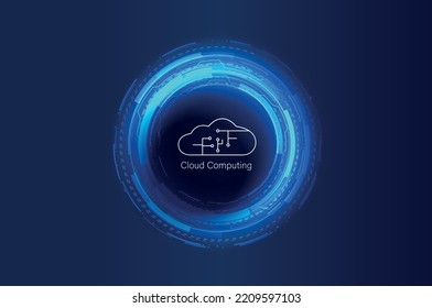 Cloud Computing Tech Background Vector Illustration Stock Vector (Royalty Free) 2209597103 ...