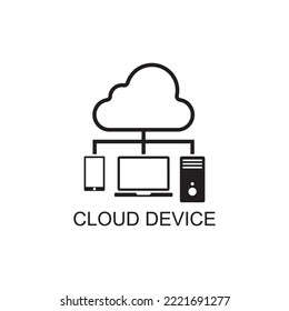 Cloud Device Icon Technology Icon Stock Vector (Royalty Free ...
