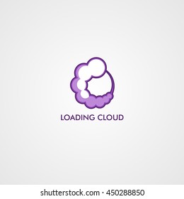 Cloud Loading Logo Design Template Stock Vector (Royalty Free ...