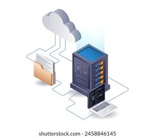 Cloud Server Computer Data Analyst Infographic Stock Vector (Royalty Free) 2458845473 | Shutterstock