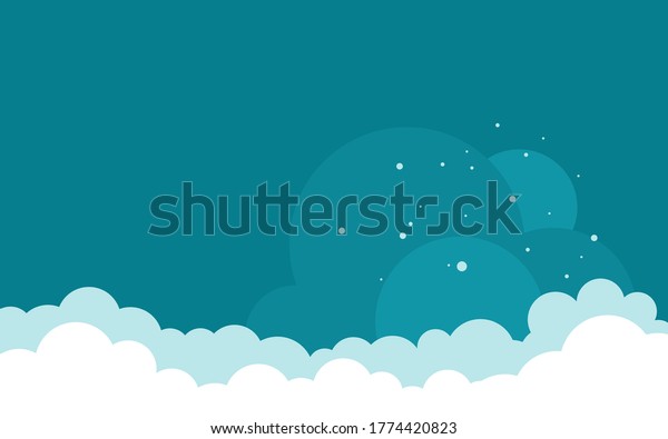Clouds Background Vector Wide Horizontal Illustration Stock Vector ...