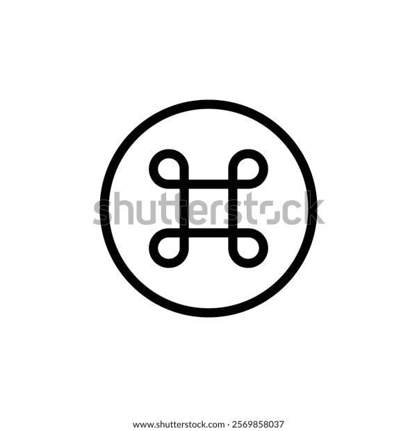 Cmd Command Icon Black White Outline Stock Vector Royalty Free 2569858037 Shutterstock